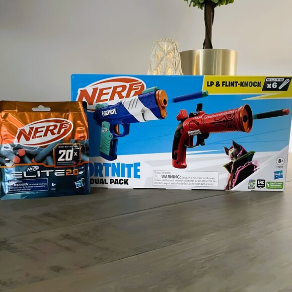 Nerf | Toys | New Nerf Fortnite Lp Flintknock Dual Pack Blasters Darts ...